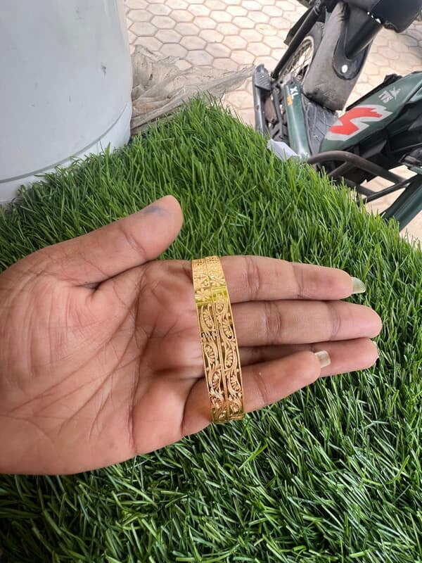 Gold Finish trendy regular use bangle